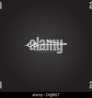 Initial Letter ES Logo - Handwritten Signature Style Logo - Simple ...