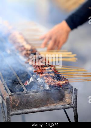 Smoke Blur Photo of Sate Maranggi, Indonesian Famous Food from ...