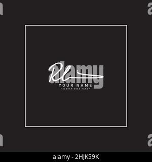 RL Simple Signature Logo - Handwritten Vector Template for R and L Logo Stock Vector Image & Art ...
