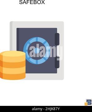 Bank safe outline icon. Security sign. Graph symbol for your web site ...