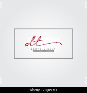 Initial Letter DT Logo - Handwritten Signature Logo - Simple Vector ...