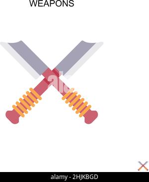 Weapons Simple vector icon. Illustration symbol design template for web ...