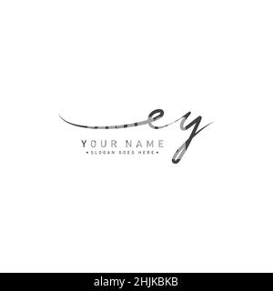 Initial Letter EY Logo - Handwritten Signature Style Logo - Vector Logo ...