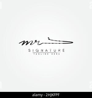 MR Letter Signature Logo Template elegant design logo Sign Symbol ...