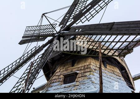 Dutch windmill's sails closeup Stock Photo - Alamy