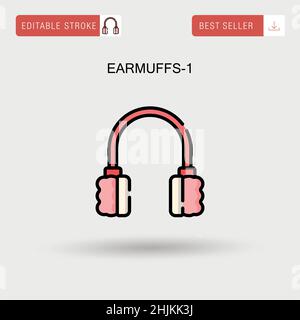 Earmuffs Simple vector icon. Illustration symbol design template for ...
