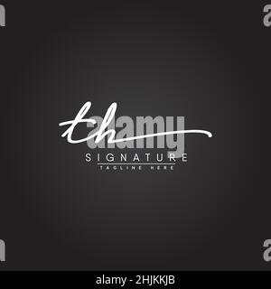 TH Initial Logo in Signature Style for Photography and Fashion Business ...