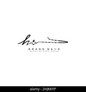 HS Letter Signature Logo Template elegant design logo. Hand drawn ...