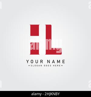 Initial Letter HL Logo - Simple Business Logo for Alphabet H and L ...