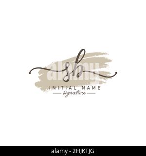 S B SB Initial letter handwriting and signature logo. A concept ...