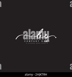 BS Letter Signature Logo Template elegant design logo. Hand drawn ...