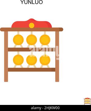 Isolated yunluo outline. Musical instrument Stock Vector Image & Art ...