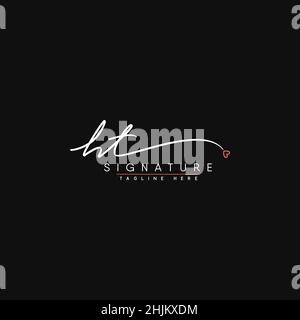 Initial HT alphabet line art logo design of vector Stock Vector Image & Art - Alamy