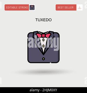 Tuxedo icon vector illustration simple logo design Stock Vector Image ...