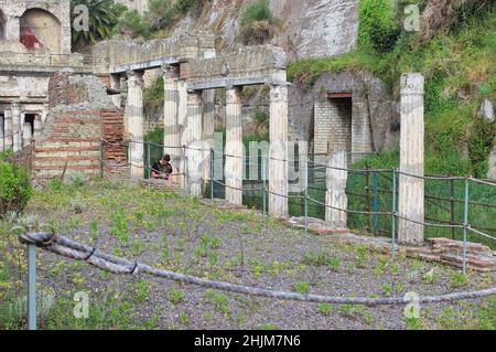 The magnificent Ruins of Herculaneum, destroyed by the eruption of the ...