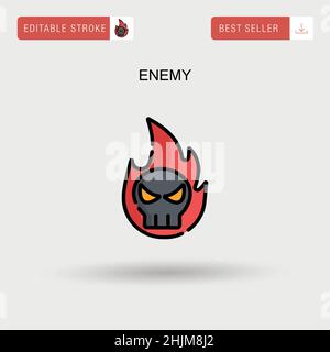 Enemy Simple vector icon. Illustration symbol design template for web ...
