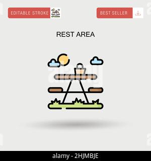 Rest Area Simple vector icon. Illustration symbol design template for web mobile UI element ...