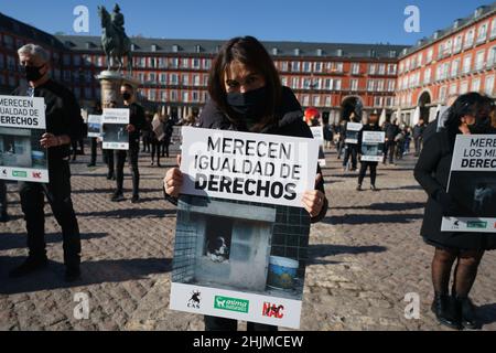 Demonstration against the new Hunting Law of the Community of Madrid ...