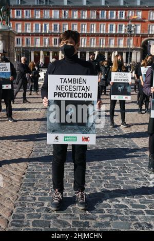 Demonstration against the new Hunting Law of the Community of Madrid ...