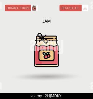 fresh bread with jam Stock Vector Image & Art - Alamy