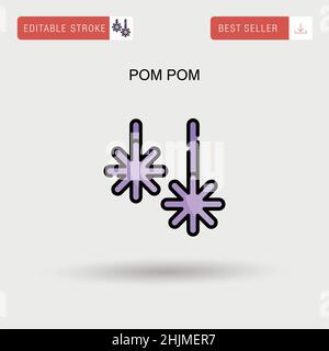 Pom Pom Simple vector icon. Illustration symbol design template for web ...