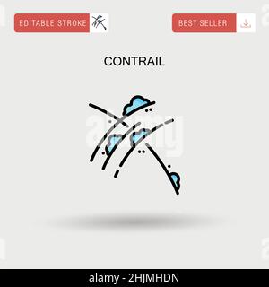 Plane smoke trail, air jet clouds, vector contrail realistic 3d ...