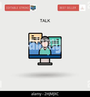 Discussion icon vector male person profile avatar with speech bubble ...