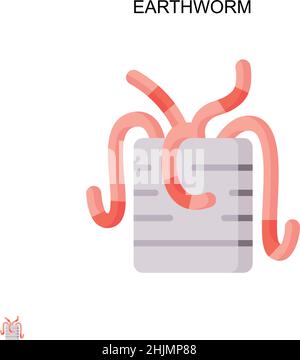 Earthworm Simple vector icon Stock Vector Image & Art - Alamy