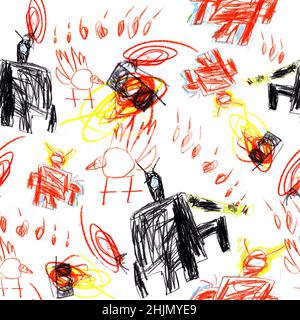 Scribble hand drawn pattern Stock Photo - Alamy