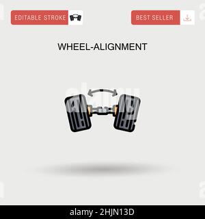 Car suspension service, Wheel alignment icon - axle and wheel absorber ...