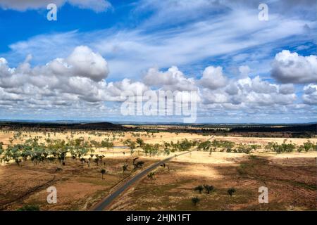 Following the Inland Defence Road through Camboon Queensland Australia ...