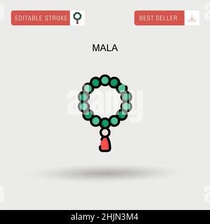 prayer beads mala buddhism icon doodle illustration Stock Vector Image ...