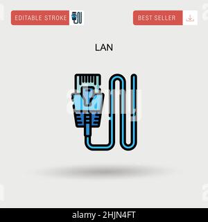 network switch data center line icon vector illustration Stock Vector ...