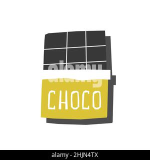 White chocolate bar cartoon illustration Stock Vector Image & Art - Alamy