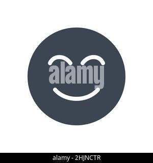 Do not panic related vector icon. Smiling face. Isolated on white ...