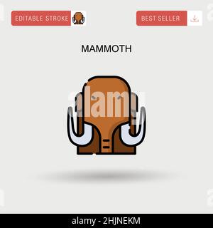Woolly mammoth extinct animal vector illustration Stock Vector Image & Art - Alamy
