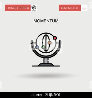Momentum Simple vector icon. Illustration symbol design template for ...
