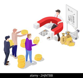 Financial success, businessman holding group of speech bubble balloons ...