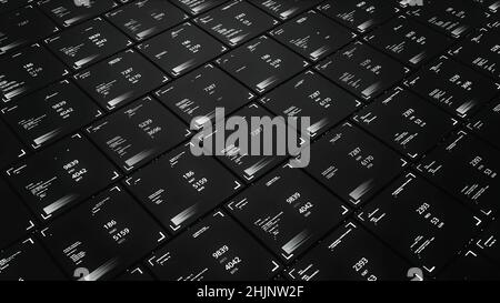 3D computer cells with numbers. Animation. Business structure in 3D computer graphics with ...