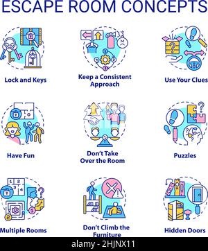 Adventure escape line icons collection. Thrilling, Exciting, Intense ...