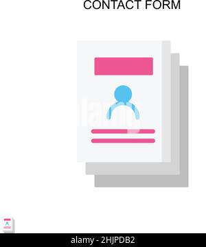 Contact form Simple vector icon Stock Vector Image & Art - Alamy