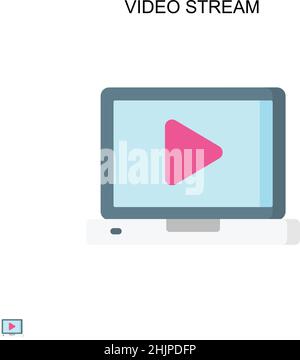 Video streaming. Woman watch online show, beauty information channel ...