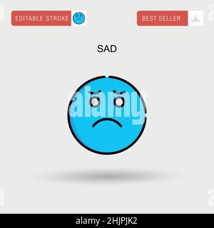 Sad Simple vector icon Stock Vector Image & Art - Alamy