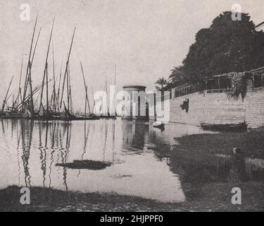 Nilometer on the island of Roda, Cairo, Egypt, c1895. Artist: Unknown ...