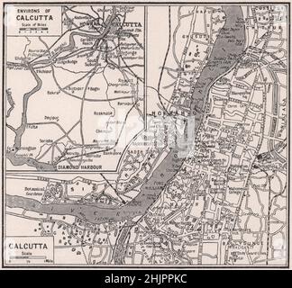 Map of Calcutta Stock Photo - Alamy
