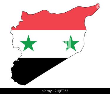 Map of Syria icon black color in round circle outline vector ...