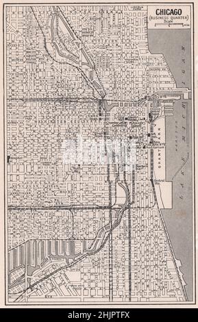 Map of the Chicago districts Stock Photo - Alamy