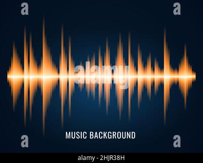 Audio or music shiny sound waveform with triangular filter Stock Vector ...