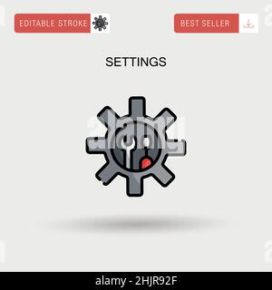 Settings Simple vector icon Stock Vector Image & Art - Alamy