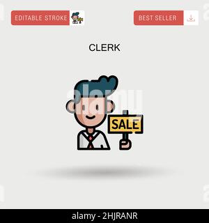 Icon for clerk,reception Stock Vector Image & Art - Alamy